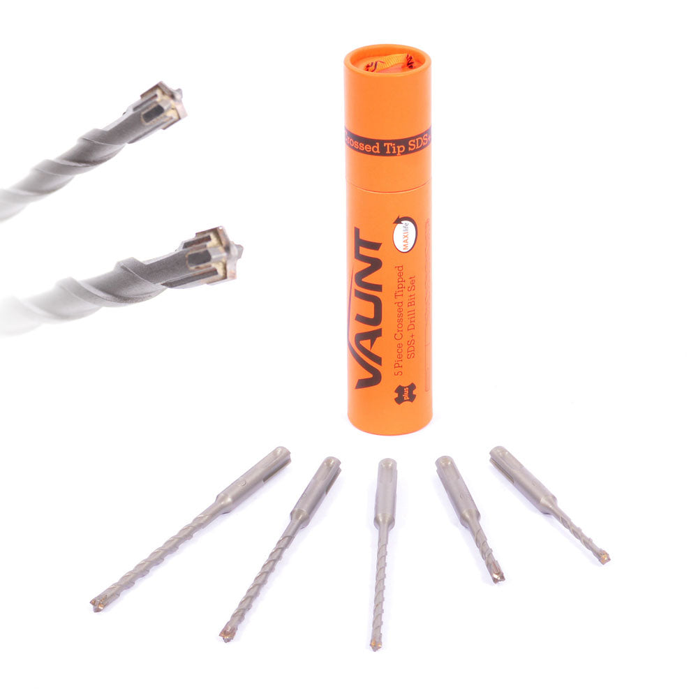 SDS+ Endurance Cross Tip Drill Bit Set - 5 Piece - Vaunt